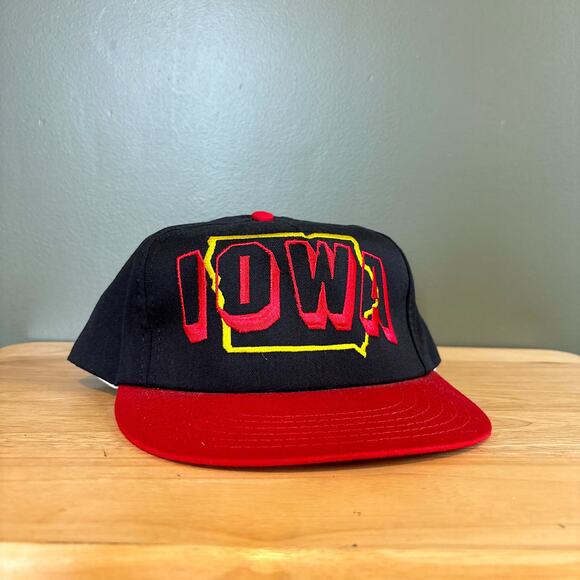 Unbranded | Accessories | Vintage Iowa State Outline Black Red 8s ...